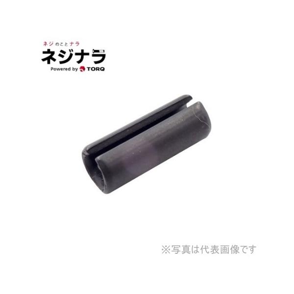 薄板を円筒状に湾曲させ熱処理を施したピンです。縦方向に隙間が空いており、通常品は鉄がストレート、ステンレスが波形です。入れる穴はドリル穴のみでも使用でき、リーマー加工を必要としない簡易系ノックピンの一種です。スプリングピンとも呼ばれます。