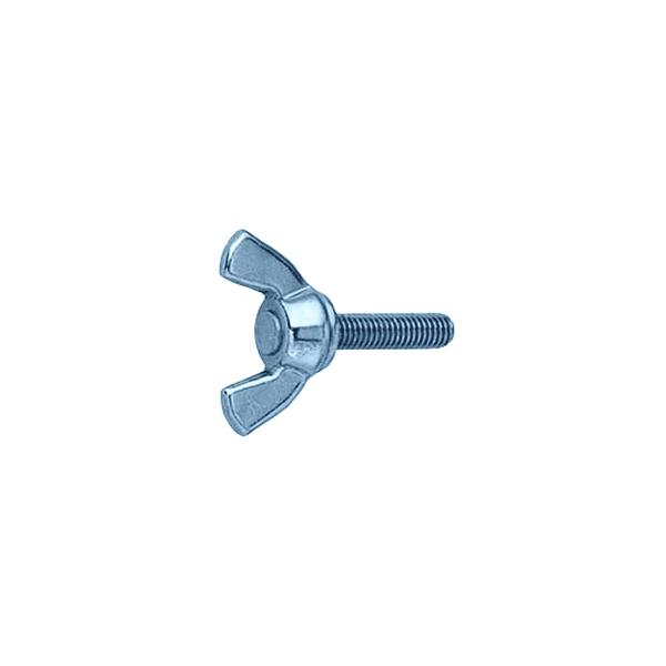 ■説明：手で締めるタイプのボルトとなります。■規格：JIS B 1184 2種タイプを参考にしております。■材質：鉄■処理：三価クロメートめっき(三価ホワイト)■寸法の呼び方：(ねじの呼びd)x(長さL)