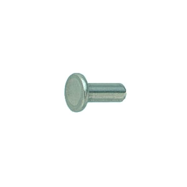 ■説明：締め付け部品の穴に軸部を差し込み、軸の端をかしめて継手とする。かしめ後、取り外しの必要がない場所に使用します。■規格：JIS B1213に基づいています。■材質：鉄■処理：ユニクロめっき■寸法の呼び方：(呼び径)x(長さL)