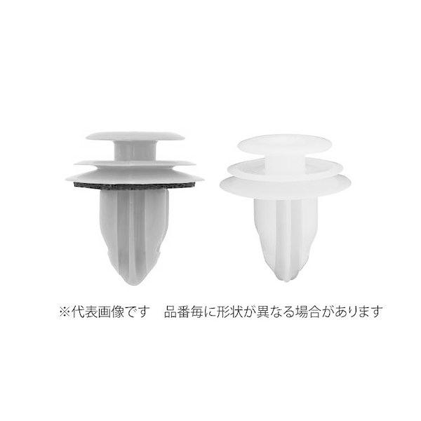 品名　トリム クリップ　　特徴　車のドアトリムを取付けるクリップ。　・トリムボードのドアからの脱着は可能。　・かくしクリップタイプでトリムボード表面にクリップ頭部が出ない。　・シール性を有する水密タイプ、逆パンチ穴用のものもある。　　材質　...