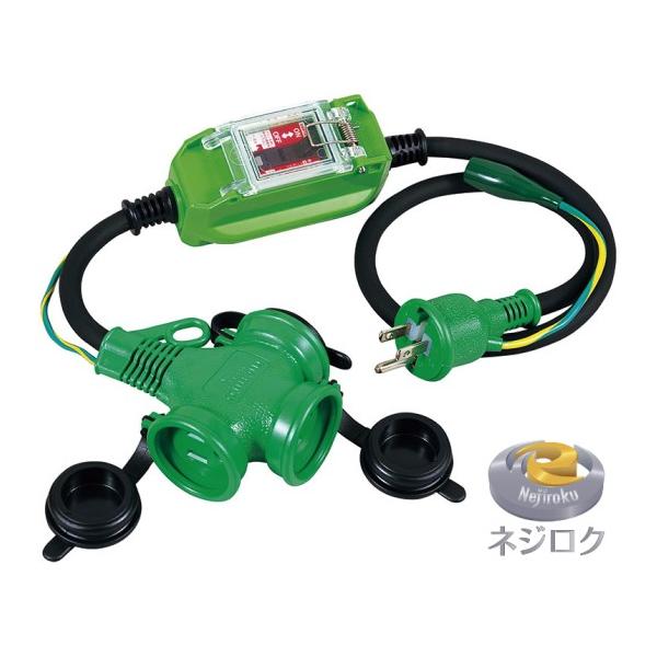 仕様 屋内・屋外兼用型防水規格 IPX3定格電圧 100V定格電流 15A電線長(m) 0.95電線種 SVCT 2.0mm??3芯アース ◯入力プラグ ポッキンプラグ漏電遮断機タイプ 過負荷漏電保護兼用過負荷電流 15A漏電遮断電流 15...