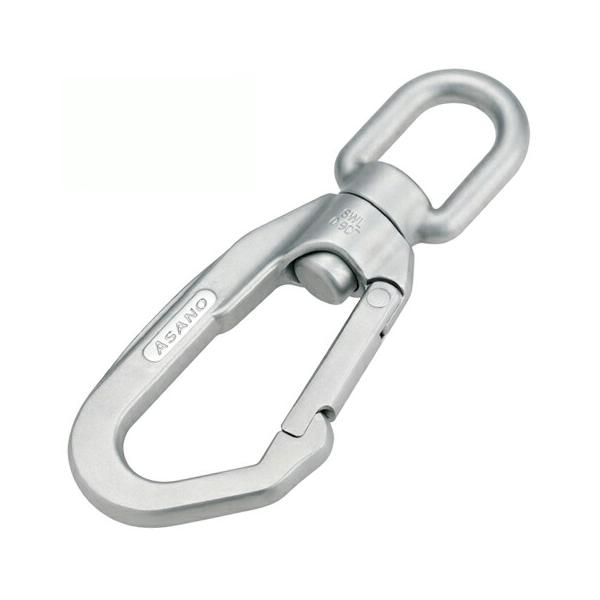 従来型のスイベルフックと比べ、本体の飛び出し部分をなくし、ロープが引っ掛りにくい形状になりました。さらに内側の肉厚を増して、強度が向上。インターロック部分の形状もM変更。使用荷重は大幅にアップしました。材質もはより強度の高い特殊ステンレスを...