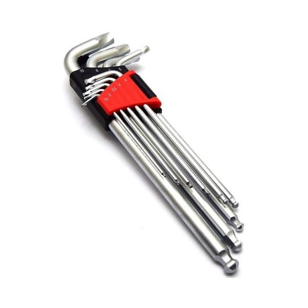 ●特徴・先端ツイスト形状でなめた六角ネジにもガッチリ喰いつく　・奥深い場所での作業に便利なロングタイプ　・六角ネジの穴方向に関係なく斜めからでも締め付け可能●付属品・セット内容・なめた六角ネジもはずせる六角棒レンチ×9　・ホールディングケー...