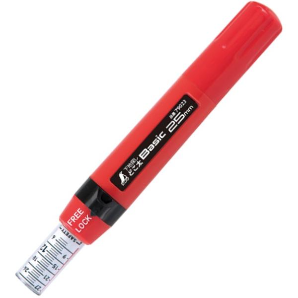 ●石膏ボード用の針式の下地探しです。●壁厚25mmまで使えます。●ボード裏の木製下地を針で刺して探知します。●壁裏の間柱を簡単、確実に探せます。●しっかり握れて、腰袋にラクラク入るサイズです。●目盛付で刺し込んだ壁のおおよその厚さが分かりま...