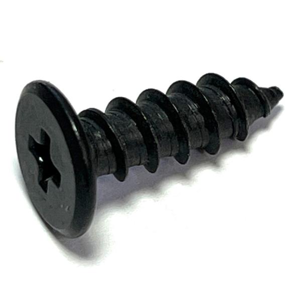 4X12 極低頭タッピング　ブラックステンエアロ(スポイラー/カナード/ディフューザー)の取付補強にはメリットいっぱいの極低頭タッピング！・サビに強く周囲から浮きにくいブラックステンレス！・極低頭だから車体下部でも擦りにくい！・万一擦った場...