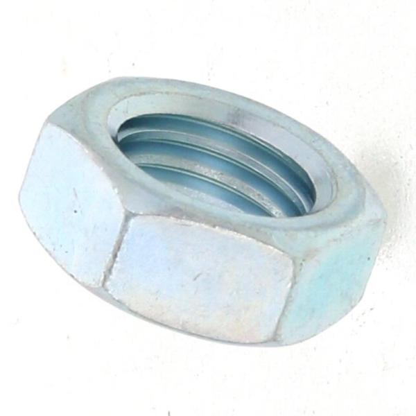 小型六角ナット(B17)3種(薄型) 三価ホワイト入手困難な細目ピッチの小型3種ナットです。小型ナットは平径(レンチ径)が一段小さいナットです。3種ナット(コンタルナット)は1種ナットより高さが薄いタイプで、高さが呼び径の約60%です。(M...