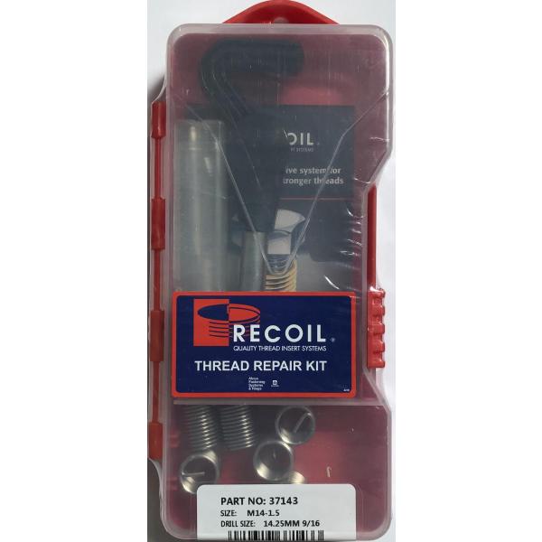 パイロットタップ付リコイルキット M14-1.50(37143)めねじの損傷・強度不足の解消にはリコイル！リコイルオリジナルのパイロットタップ付きなら元のねじ穴をガイドにして下穴開け＋修正用タップ切りをワンアクションで行えます。　　※パイロ...