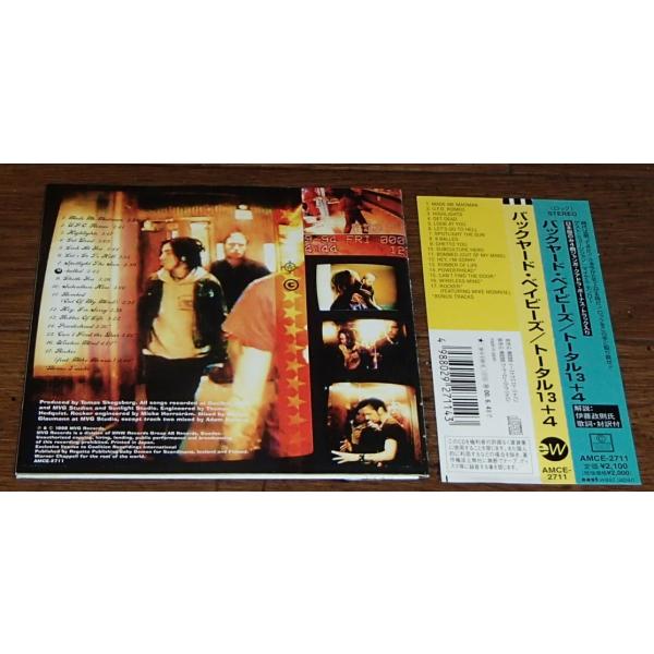 「バックヤード・ベイビーズ／トータル13+4」 -中古　ＵＳＥＤ　国内盤　ＣＤです-イーストウエスト・ジャパン盤、amce-2711規格-ジャケ　良いですジャケ背　色褪せ有りです-盤質　研磨有りです動作には問題ございません-歌詞対訳付き-帯...