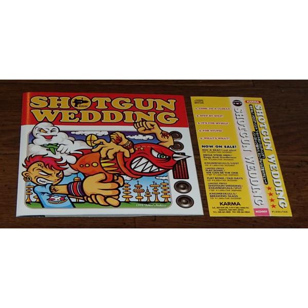 「SHOTGUN WEDDING　ショットガン・ウェディング」-中古　ＵＳＥＤ　国内盤　ＣＤです-ＫＡＲＭＡ盤、ＫＣＤ００７規格-盤質、ジャケ　良いです-歌詞付き-帯付き　帯背　色褪せ有りです=収録曲=１． COME TO A CLIMAX...