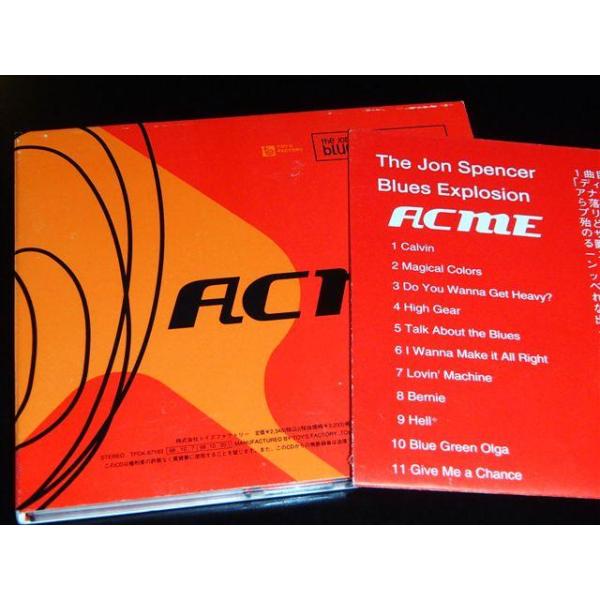 「ザ・ジョン・スペンサー・ブルース・エクスプロージョン／ACME」-中古　ＵＳＥＤ　国内盤　ＣＤです-トイズファクトリー/国内盤、ＴＦＣＫ−８７１６３規格-ジャケ　スレ、イタミ等　経年感有りです-盤質　ちょいスリキズ有りです　ディスクラベル...