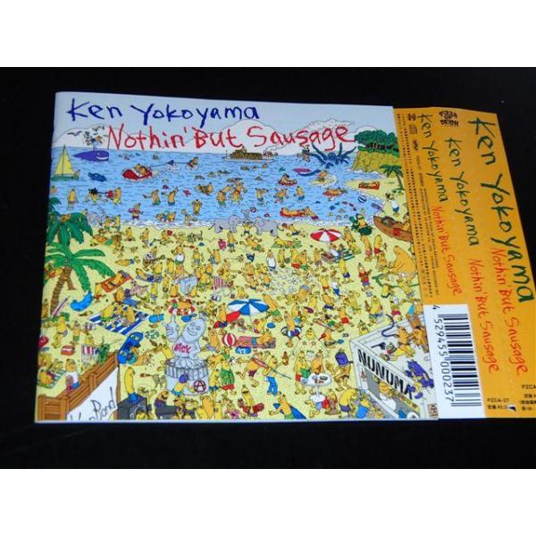 「Ken Yokoyama／Nothin' But Sausage」-中古　ＵＳＥＤ　国内盤　ＣＤです-ＰＩＺＺＡ　ＯＦ　ＤＥＡＴＨ/国内盤、ＰＺＣＡー２７規格-盤質、ジャケ　良いです-歌詞＆帯付き　帯　イタミ、破れ有りです=収録曲=1.C...