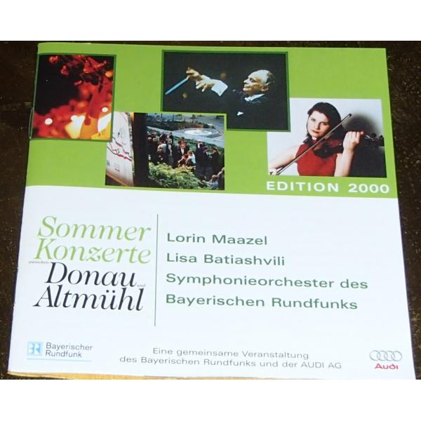 「Sommerkonzerte Zwischen Donau Und Altm〓hl Edition 2000」ー中古　ＵＳＥＤ　輸入盤　ＣＤですーBayerischer Rundfunk盤、A-2000規格ージャケ　スレ、ヨゴレ等経年感有...