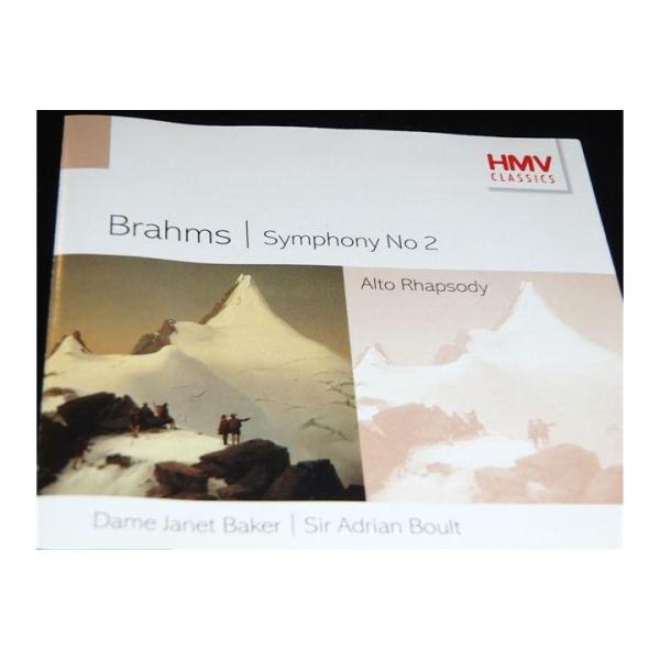 「Brahms：Symphony no. 2 in D, op. 73 (1), Alto Rhapsody, op. 53 (2), Two Songs, op. 91 (3)」-中古　ＵＳＥＤ　ＣＤです-HMV盤、HMV 5 74053...
