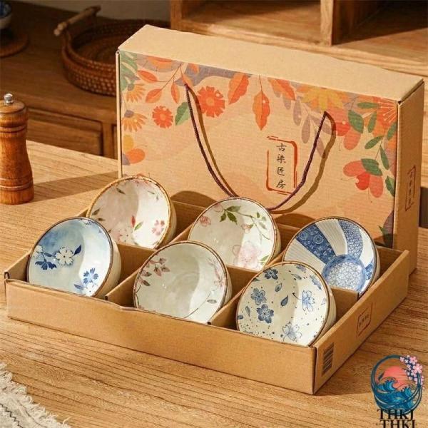 セット内容：お茶碗×6 材質：陶磁器 サイズ：約11.3*6.5cm,容量：300m 食洗機対応可, 電子レンジ対応