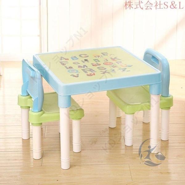 テーブル＆チェアセット子供用テーブルチェアセット 机椅子セット 3歳から デスクセット 学習机 勉強机 幼児用 子供部屋 インテリア 組立式