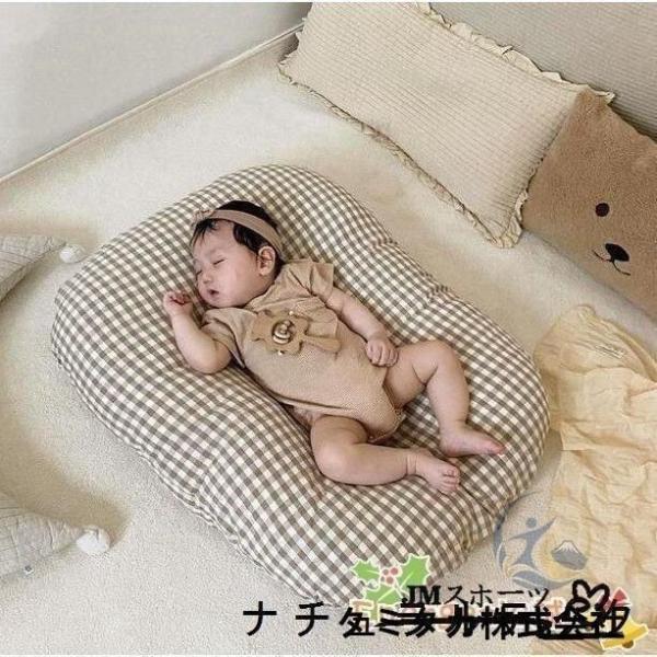 適用年齢：0~18ヶ月 ＊衛生的な圧縮パック梱包されています。取り外し可能?　寝返りもしやすく赤ちゃんがゆったり過ごせます。60℃赤ちゃんを保護してくれ、ママも赤ちゃんも一緒に安心して寝られます。出産祝い ベビーベッド ベビークッション ベ...