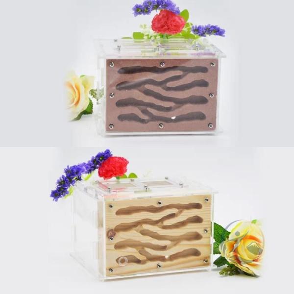 材質：高品質の木材+アクリル材料製、使用中の耐久性。サイズ：15 * 14 * 10cm / 5.9 * 5.5 * 3.9inAntsの行動を簡単に観察するために特別に設計されています、あなたは栄養価の高いアリ、仕事、そしてトンネルを和ら...