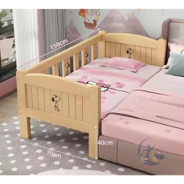 商品説明：★となりに居るから、安心して眠れるね★添い寝ができるベビー/こどもベット★素材：全実木製★カラー：写真通り★サイズ（約）CM：150*70/168*80★選択可能：本体/本体+階段★耐荷重性：100KG★生産地：中国★大型商品のた...