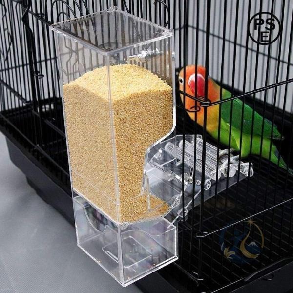アクリル素材：鳥用フィーダーは3mm厚のアクリル製で、優れた品質と長寿命を実現しています。プッシュプル引き出しデザイン：食べ物を再利用させ、種子の飛散を防ぎます。小口給餌設計：鳥が食べたり投げたりするのを防ぎ、鳥の食鳥のカスタムデザインに従...