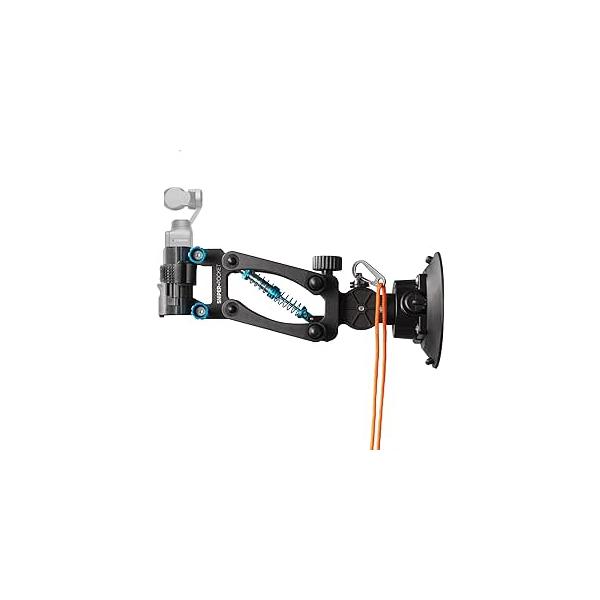 【高耐荷重&amp;安定性】DJI Osmo Pocket 3用固定ブラケットの4.5インチ吸盤は約60KGの吸引力があり、安全性を高めるために安全インジケータリングが装備されています。安全上の理由から、デバイスを縛るための標準の安全ロープ...