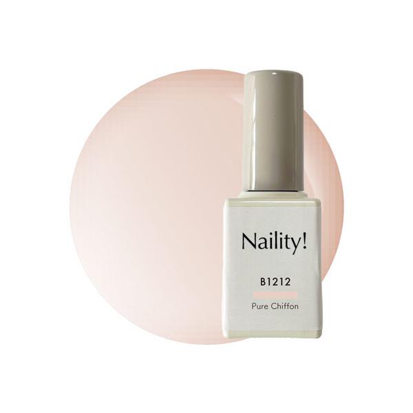 Naility!カラージェル ボトル(筆付き)タイプ　【カラー】B1212 ピュアシフォン　シアーな質感のくすんだピンクベージュのヌードカラー　【内容量】6g　【仕様】ソークオフタイプ 硬化可能波長域 320-410nm 本品は雑貨となりま...