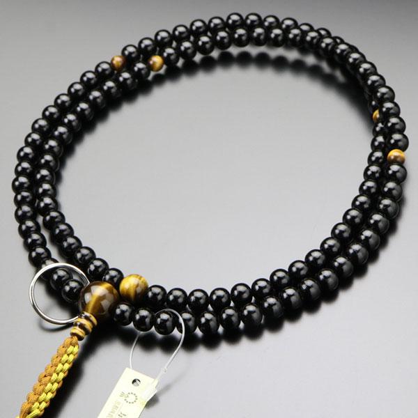 曹洞宗、男性用のお数珠でございます。素材は、艶あり加工が施された黒檀でございます。艶あり、艶消しは好みがありますが、艶ありならではの高級感があり非常に魅力的でございます。アクセントには、男性に人気の虎目石を使用しております。また、曹洞宗のお...