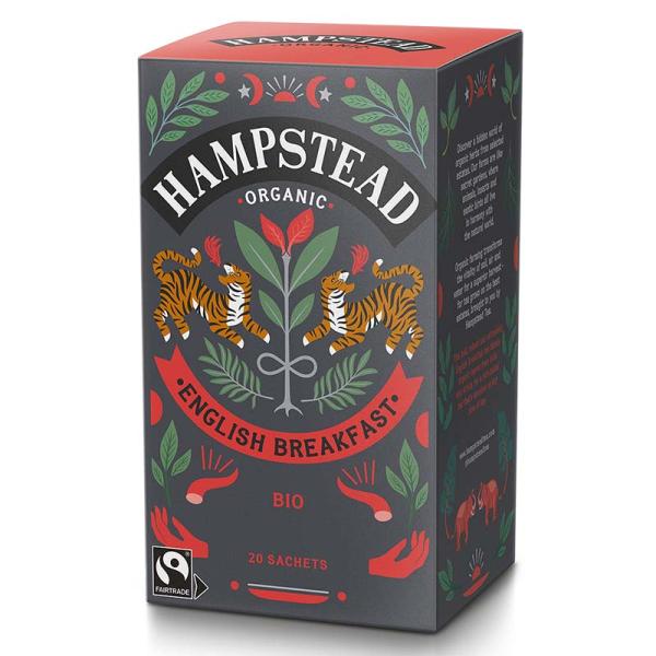 ハムステッドティー イングリッシュブレックファースト ティーバッグ 20包 HAMPSTEAD TEA 有機紅茶Hampsted Tea イギリス 紅茶 お茶 オーガニック 有機JAS 20個入り tominaga 富永貿易【関連ワード】ハ...