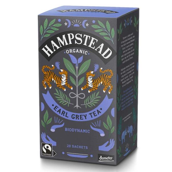 ハムステッドティー アールグレイ ティーバッグ 20包 HAMPSTEAD TEA 有機紅茶Hampsted Tea イギリス 紅茶 お茶 オーガニック 有機JAS デメター認証 20個入り tominaga 富永貿易【関連ワード】ハンプス...
