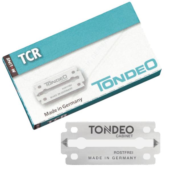 【メール便送料無料】TONDEO ドイツ ゾーリンゲン製 ステンレスボディ カットレザー用 剃刀 替え刃 カミソリ かみそり替え刀 プロ用 理美用品トンデオ 別売替刃 TCR+ (10枚入) カットレザー 専用替え刃 40mm 両刃ブレード...