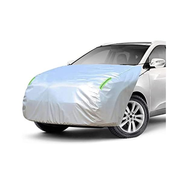 軽自動車の汎用、そのような場合は、ドアミラーに掛ける長さでフィット調整してください。【材質・素材】ポリエステルオックスフォード生地をシルバーコートしていますので1年中使用できます、普通のボディカバーより撥水性に優れて★★商品保証について★★...