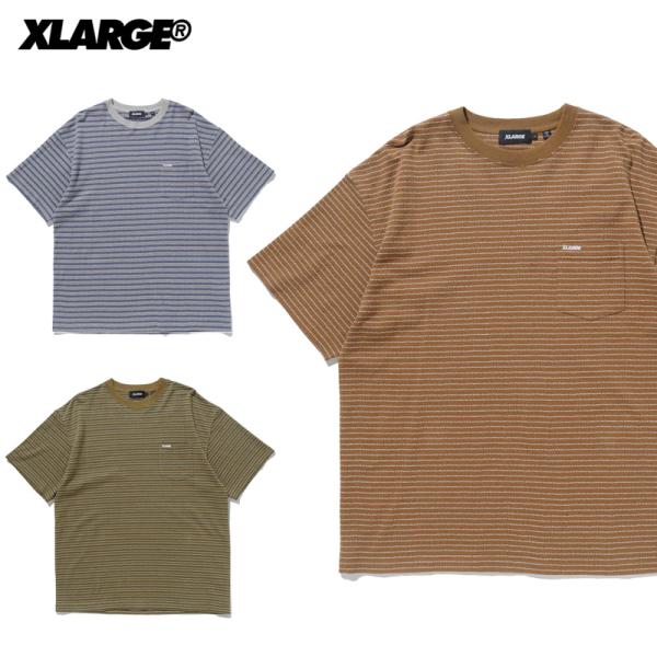 商品番号：101222011042商品名：STANDARD LOGO S/S STRIPE POCKET TEE【サイズ】(着丈/身幅/肩幅/袖丈)M(70/53/50/21)L(72/58/54/22.5)XL(72.5/62/60/24...