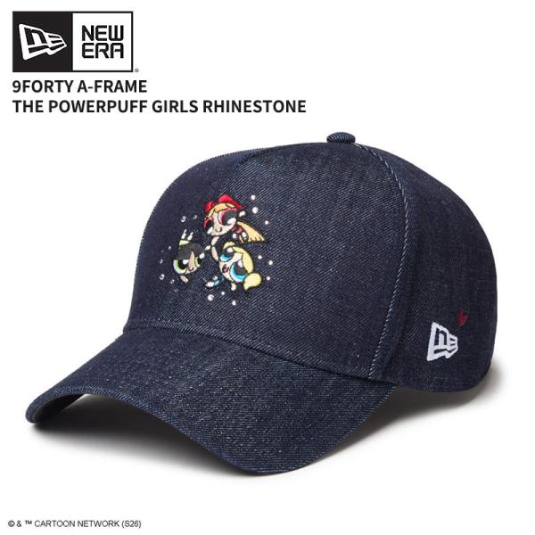 【ポイント5倍 国内正規品】検索キーワード：ニューエラ NEWERA 9FORTY キャップ パワーパフガールズ ラインストーン デニム コラボ 帽子 ストリート カジュアル ユニセックス 刺繍 トレンド コーデ ギフト プレゼント 正規品 本物