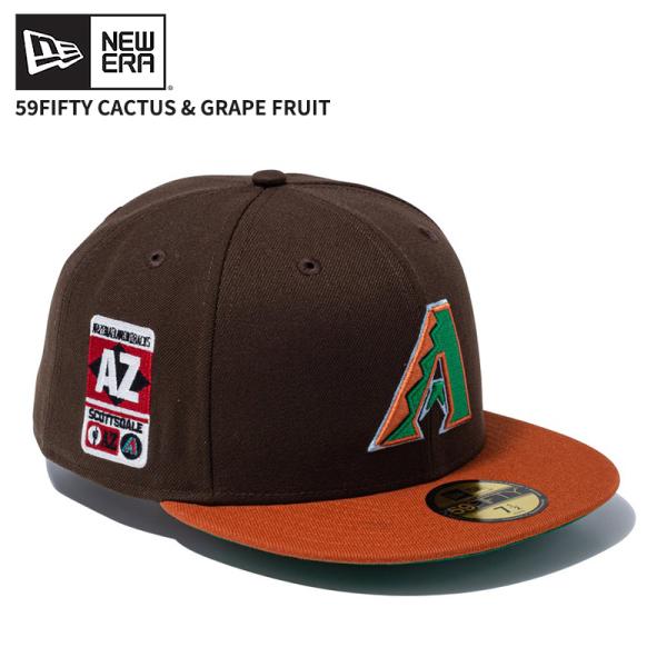 【ポイント5倍 国内正規品】検索キーワード：ニューエラ NEWERA 59FIFTY フィッテッドキャップ ベースボールキャップ MLB スプリングトレーニング Cactus Grapefruit カクタスリーグ ウォルナット オレンジ ラ...