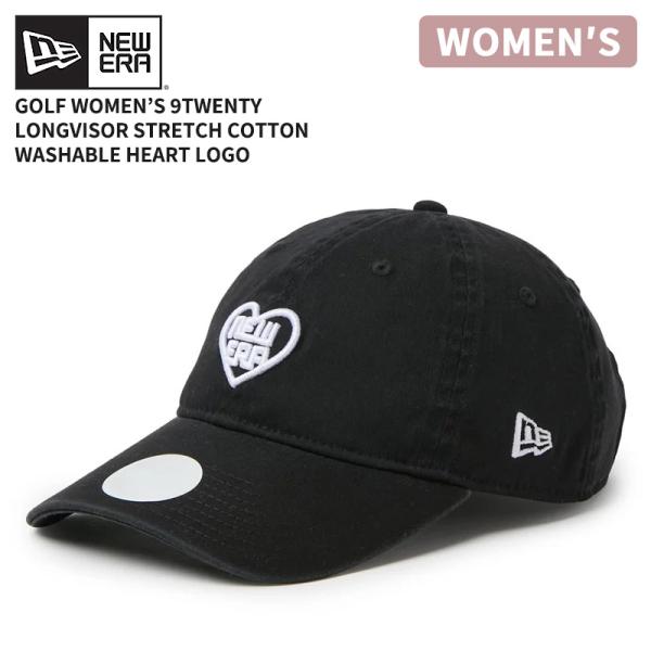 【ポイント5倍 国内正規品】検索キーワード：ニューエラ NEWERA 9TWENTY キャップ レディース ゴルフ ゴルフキャップ 春夏 夏 ストレッチコットン コットン ウォッシャブル ロングバイザー ハート Heart Logo 日よけ...