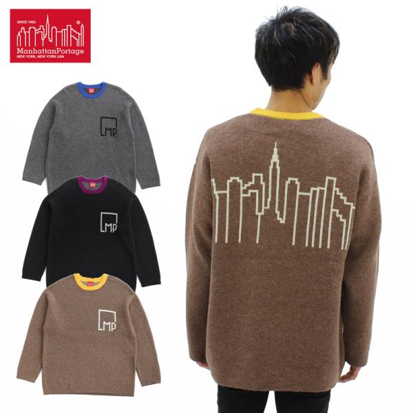商品番号：MP-M505商品名：Crew Neck Jacquared Knit【商品説明】●生産国：中国●素材：ナイロン47％、ウール30％、コットン23％●サイズ：メーカー表記(着丈/身幅/肩幅/袖丈)M(70/57/56/52)L(7...