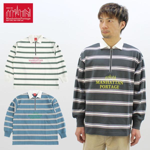 商品番号：MP-M522商品名：L/S Rugger Half-Zip Border Shirt【商品説明】●生産国：中国●素材：コットン100%●サイズ：メーカー表記(着丈/身幅/肩幅/袖丈)M(69/59/53/56)L(71/62/5...