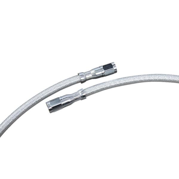 ・メーカー：G.T.S(ジーティーエス)・メーカー品番：014730・OEM：-・適合車種：-・色：フィッティング：クロームホース:ステンメッシュタイプ・素材：フィッティング:スチールホース:ナイロンテキスタイルコート・サイズ：長さ約122...