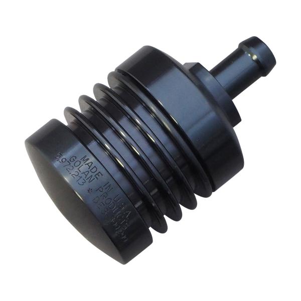 ・メーカー：GOLAN PRODUCTS(ゴランプロダクツ)・メーカー品番：67-312B-BLK・OEM：-・適合車種：-・色：ブラック・素材：アルミ・サイズ：ホース結合部：5/16インチ（約8mm）ボディ：縦:約34mm 横:約34mm...