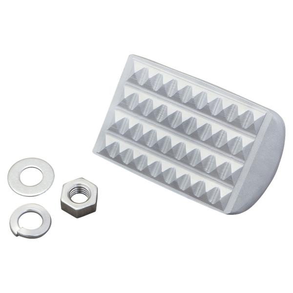 ・メーカー：MALCOM SUPPLY（マルコムサプライ）・メーカー品番：mal-011・OEM：-・適合車種：ロッカークラッチのペダル・FL系のブレーキペダルに適合・色：シルバー・素材：アルミ・サイズ：サイズ：約64mmx40mmx13m...