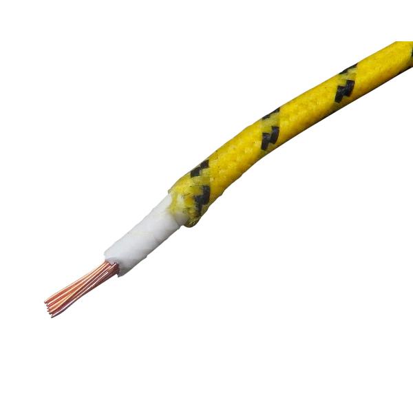 ・メーカー：NEO FACTORY(ネオファクトリー)・メーカー品番：025306・OEM：-・適合車種：-・色：黄/黒点・素材：外皮：布巻き　線：銅　対応温度：約90度・サイズ：最大外径：約3mm・内容物：布巻き配線コード×1M