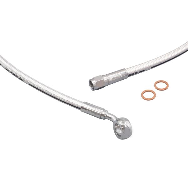 ・メーカー：MAGNUM(マグナム)・メーカー品番：AS37121・OEM：-・適合車種：汎用・色：【メッシュ部分】Sterling ChromiteII【金属部分】クローム・素材：-・サイズ：長さ：21inバンジョー内径：10mm角度： ...