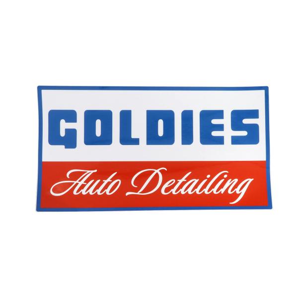 ・メーカー：Goldies Auto Detailing（ゴールディーズオートディテイリング）・メーカー品番：GTLBS01・OEM：-・適合車種：・色：・素材：・サイズ：横幅約24.5cm ×縦約13.5cm・内容物：ステッカー×1