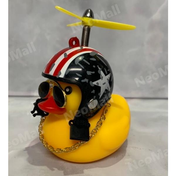 ・アヒル本体・ヘルメット・プロペラ・サングラス・ネックレス・ライト&amp;バンド・両面テープ