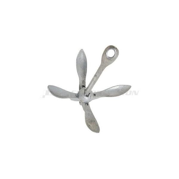 ■亜鉛メッキ仕上げ■全長a：455mm　展開時b：390mm●爪部分を傘のように広げて使用し、使わないときはコンパクトに折りたためる、収納性抜群のアンカーです。●収納性が高いため船内を有効に使用できるので、古くから釣り人に愛され、フィッシャ...