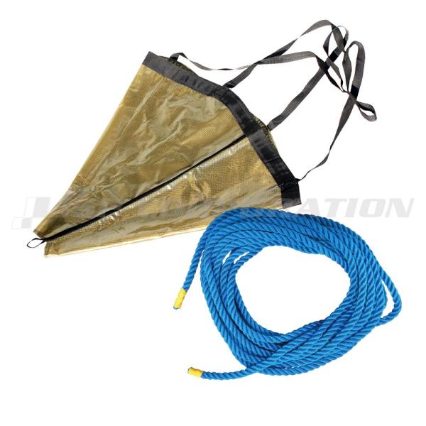 ■シーアンカーサイズ：φ380×L530mm■ロープサイズ：φ8mm×7m■適合艇：12ft以下●風があれば海水を受けとめバウを風上に向け流すことが出来ます。●船が潮の流れと同調して流れるため、海底に対して釣り糸が直角に近づくので正確に底が...