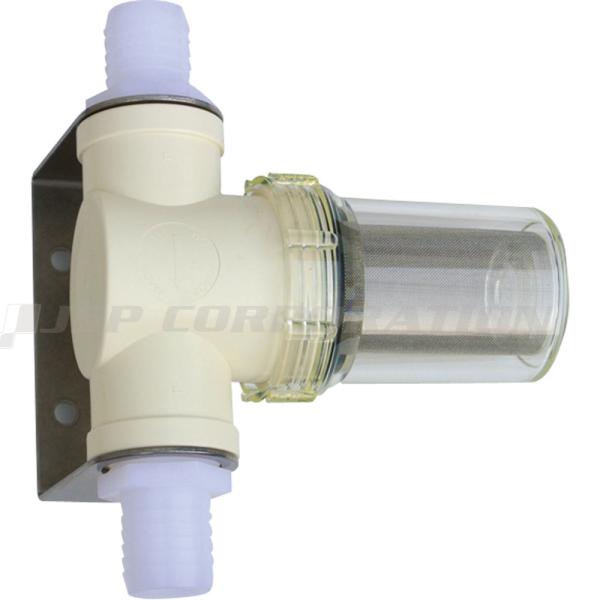 ■サイズ：141H×104mm■ホース取付口：1”NPT■フィルター：#50メッシュ(ステンレス製)●キットは、ストレーナー本体とブランケットが一緒になっております。●ステンレスのメッシュホルダーによりゴミを取り除きます。透明のカップなので...