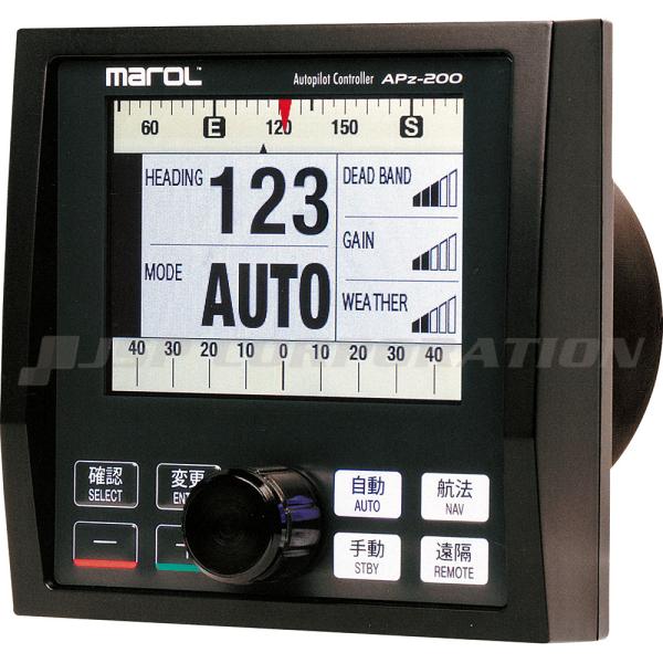 ■操作部　APz-200● 舵操作機能付のハンディーリモコンを有する(マロールDCポンプユニツト DPU-800-PAを搭載している)KE-4プラスシステムが構築されている場合、APz-200とMMS-200を追加するだけで、プラスオートパ...