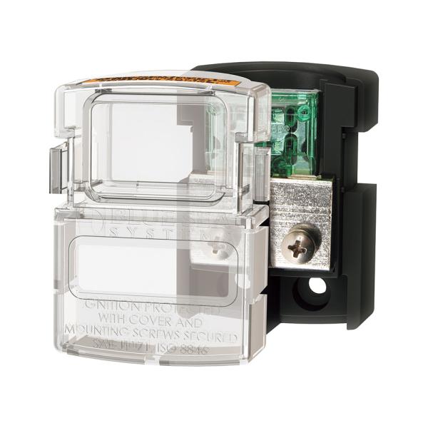 ■最大電圧：32VDC■最大電流：80Amp■接続ケーブルサイズ：14-4 AWG●高電流回路の保護に適した信頼性の高いヒューズボックスです。