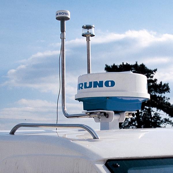 ◆メーカー直送品　※代引不可■材質：アルミ白塗装　■取付可能寸法：140〜160mm　■台座サイズ：φ170mm　■高さ：121mm ■レドーム型専用です。(オープン型には対応しておりません。)　■レーダー重量：10kgまで　■対応機種：古...