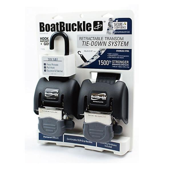 ■2個セット■耐荷重(2個):3000LBS(1360kg)■ベルトサイズ：幅：48mm/長さ：〜1092mm■取付ネジ穴径：φ12mm×1ヶ所本体ハウジング内に内蔵されたラチェット機構でボートを固定し、ベルトは未使用時にハウジング内に自動...